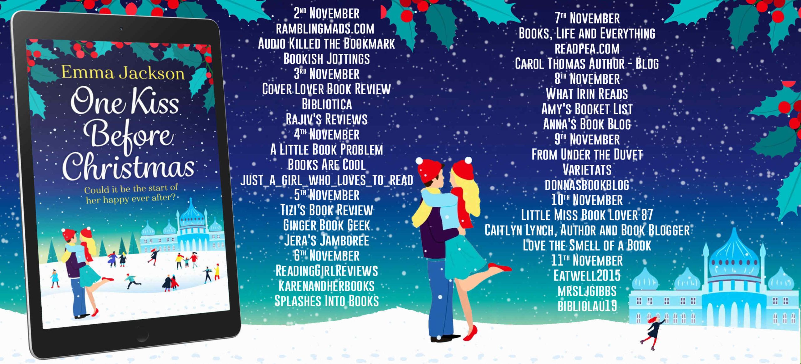 Review: One Kiss Before Christmas, By Emma Jackson | Bibliotica
